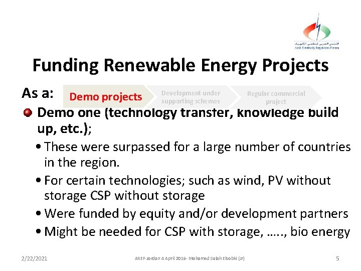 Funding Renewable Energy Projects Mohamed Salah Elsobki Jr