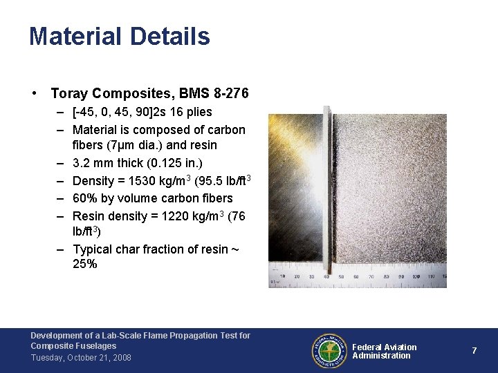 Development of a Lab Scale Flame Propagation Test