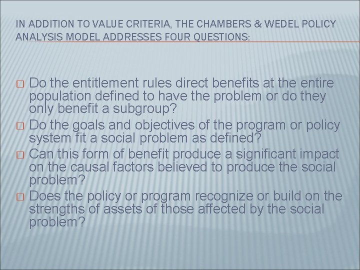 Choosing Frameworks for Examining Policy Content and Models