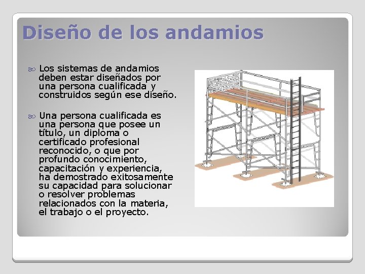 Capacitacin en seguridad de andamios Trabajar de manera