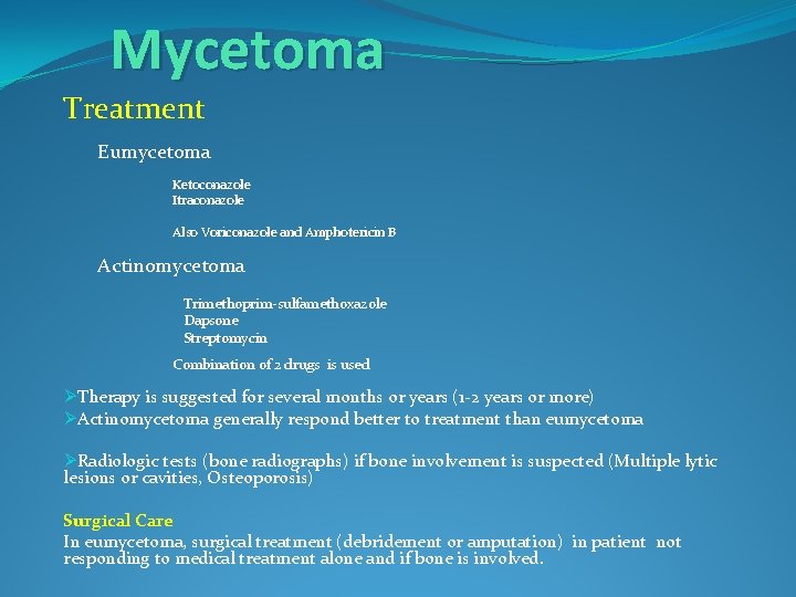 Mycetoma and other Subcutaneous Mycoses Dr Ahmed AlBarrag