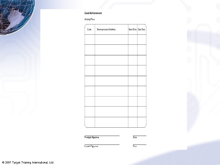 Leadership Development Program 2007 Target Training International Ltd