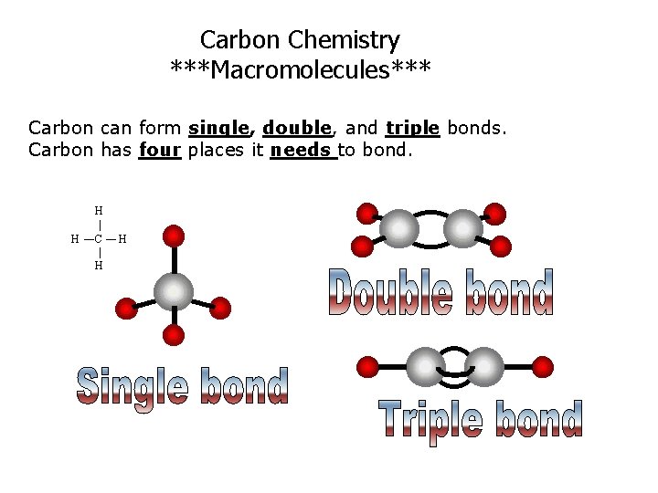 Most organic molecules are made up of 3