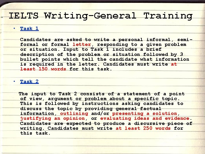 The International English Language Testing System General Introduction