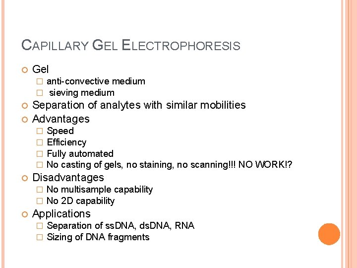 ELECTROPHORESIS BASIC PRINCIPLES GENERAL INTRODUCTION Electrophoresis a ...
