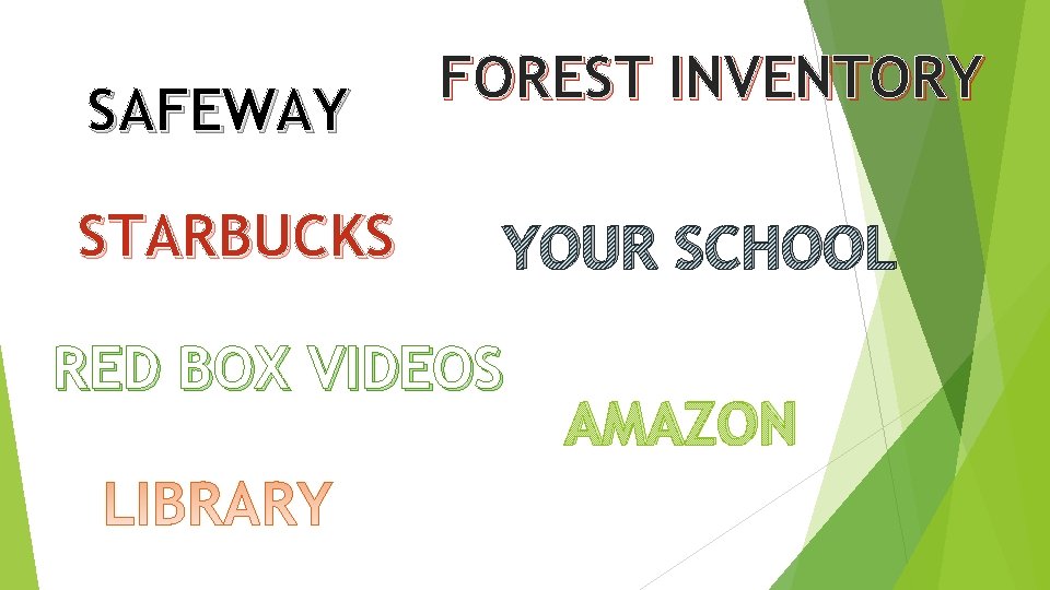 SAFEWAY STARBUCKS FOREST INVENTORY YOUR SCHOOL RED BOX