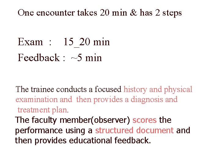 What is a miniCEX A workplacebased assessment n