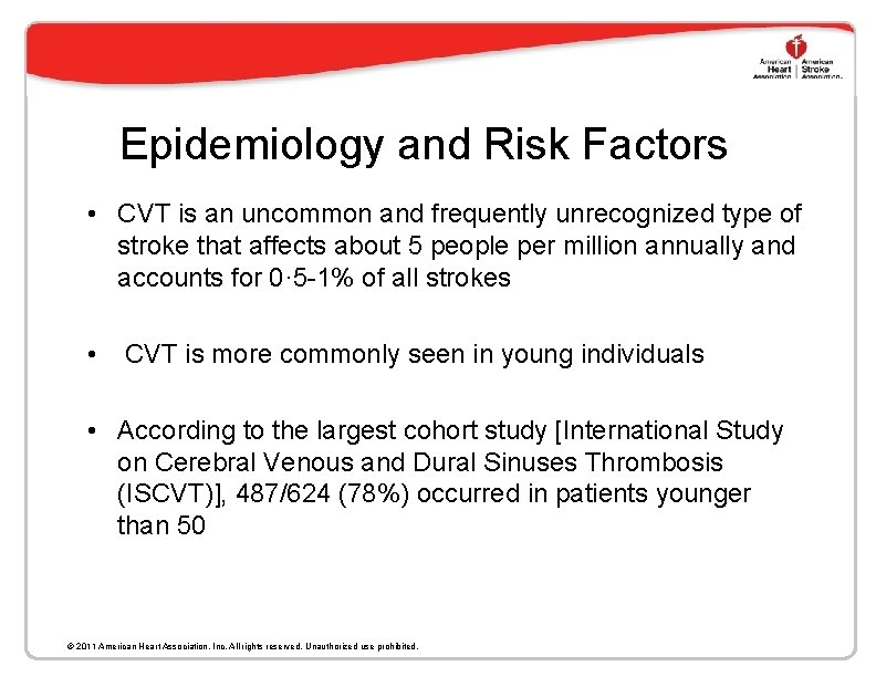 Diagnosis and Management of Cerebral Venous Thrombosis A