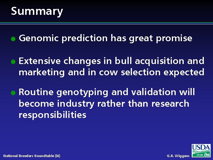 Genetic trends in dairy cattle over the next