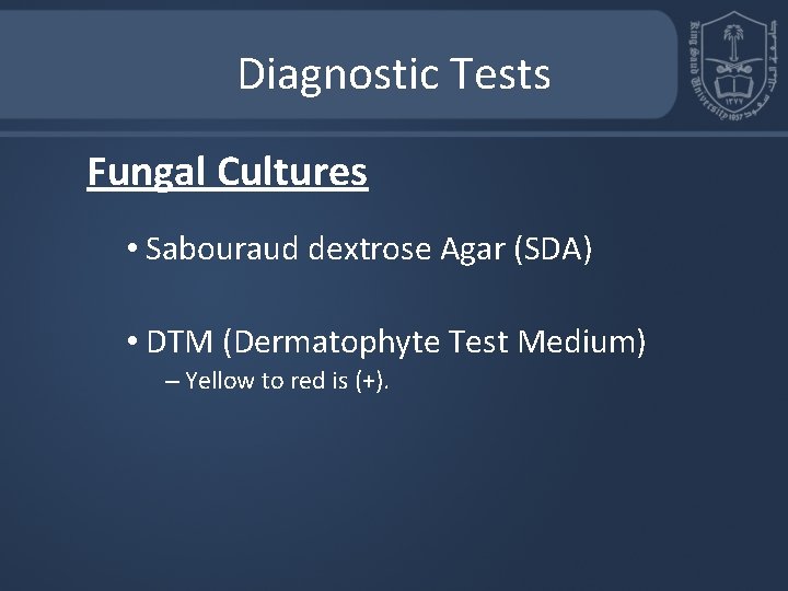 Lecture Title Fungal Infections of the skin Superficial