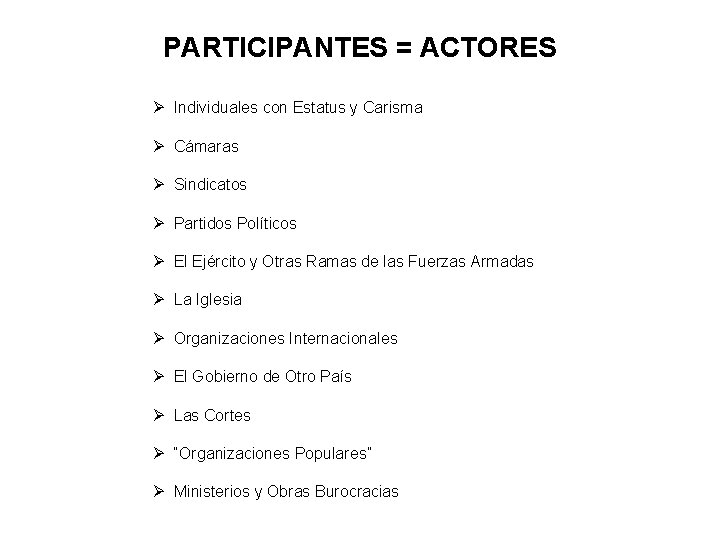 Anlisis Poltico Prof Forrest Colburn ETAPAS DE LA