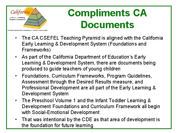 California Collaborative on the Social Emotional Foundations for