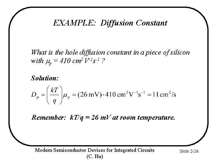 Chapter 2 Motion and Recombination of Electrons and