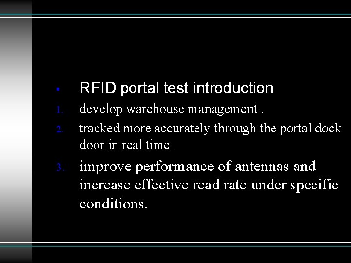 RFID Portal Test Rfscl Laboratory UNL RFID portal