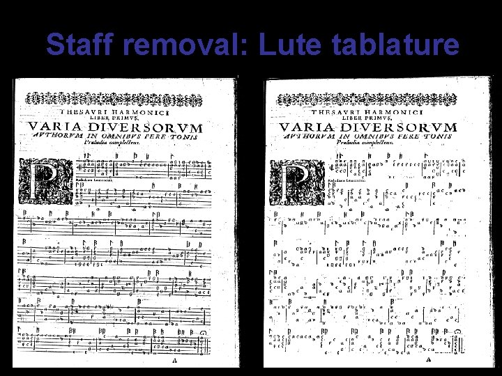 Optical Music Recognition Ichiro Fujinaga Mc Gill University