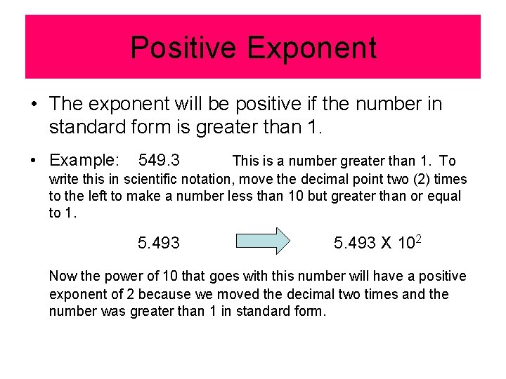Scientific Notation Basics All numbers written in scientific