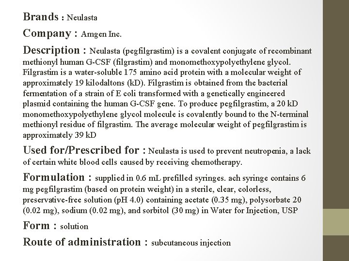 Pegfilgrastim Drugbank ID DB 00019 Protein chemical formula