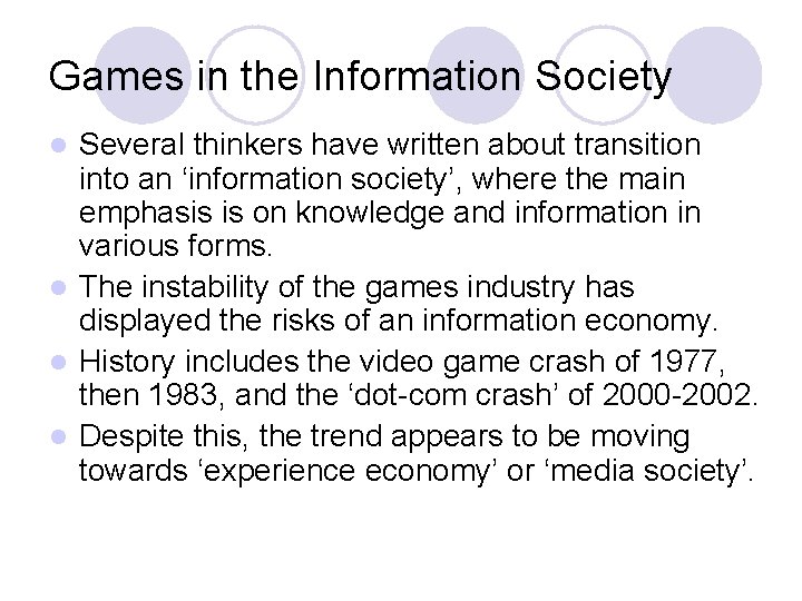 Introduction to Game Studies Games in Culture Chapter