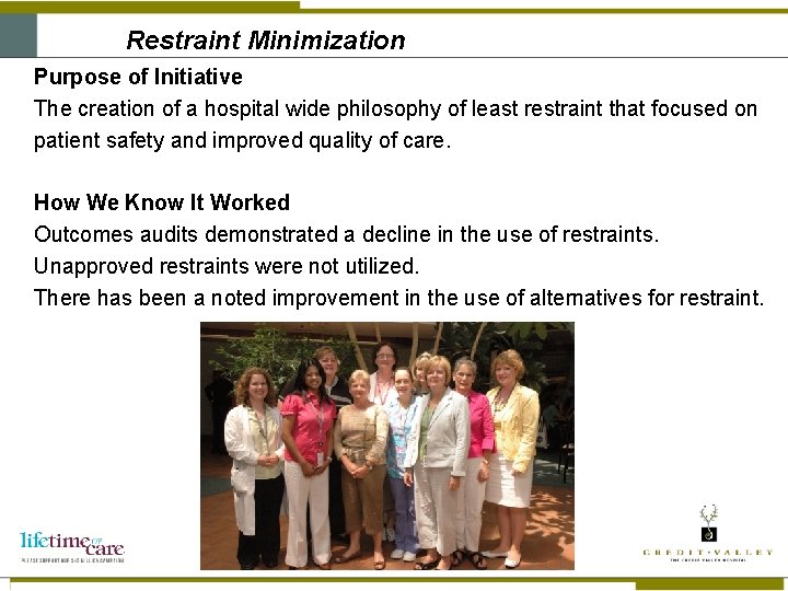 Credit Valley Hospital Patient Flow Purpose of Initiative
