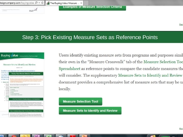 Aligning Quality Measure Sets Successful Use of Online