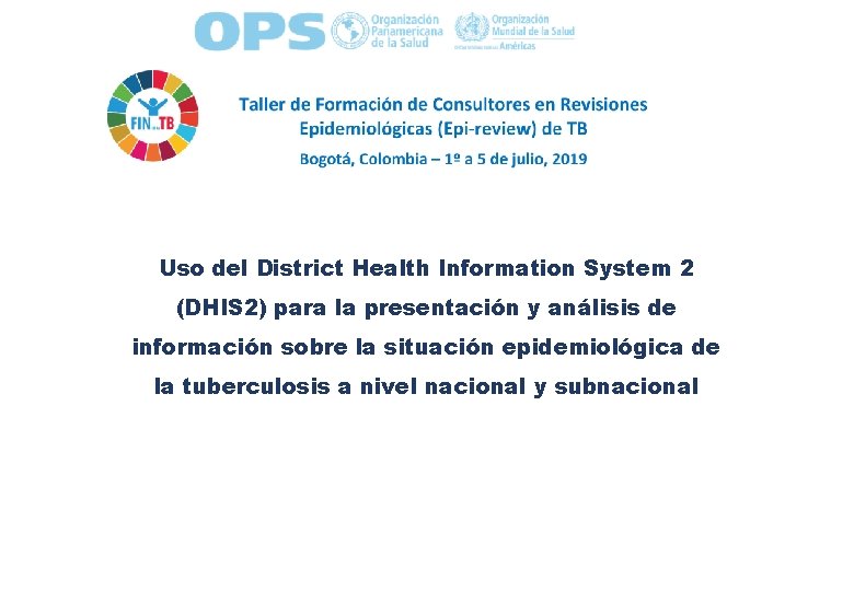 Uso del District Health Information System 2 DHIS