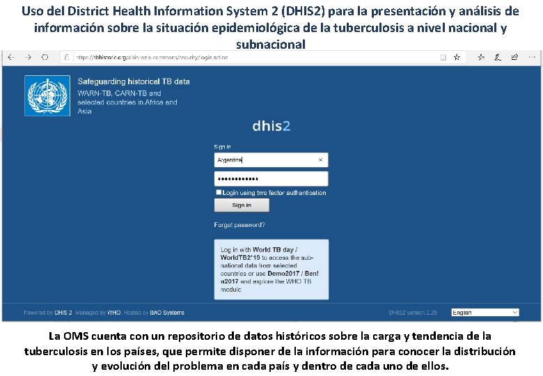 Uso del District Health Information System 2 DHIS