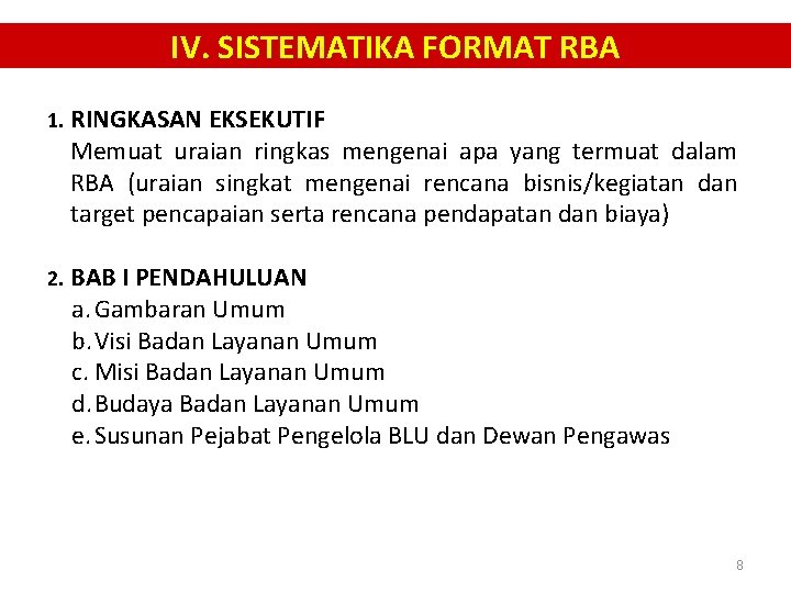 PENYUSUNAN RBA BLU Direktorat Pembinaan PK BLU Bimtek