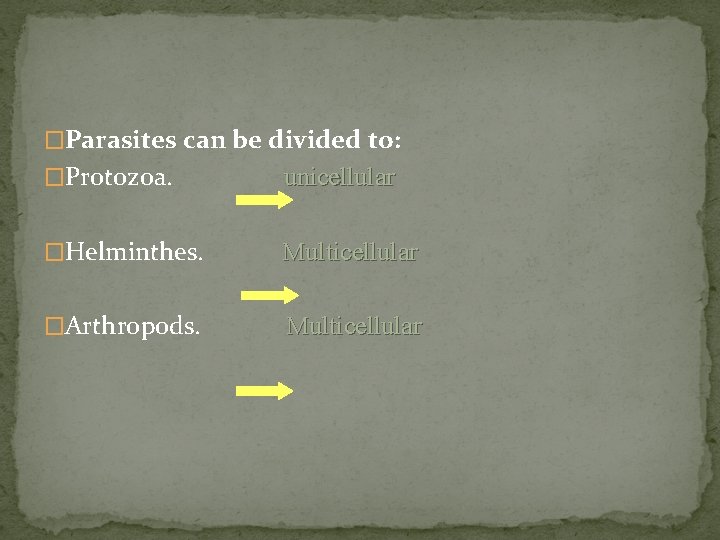 PARASITES By afnan bakhsh Parasitology the study of