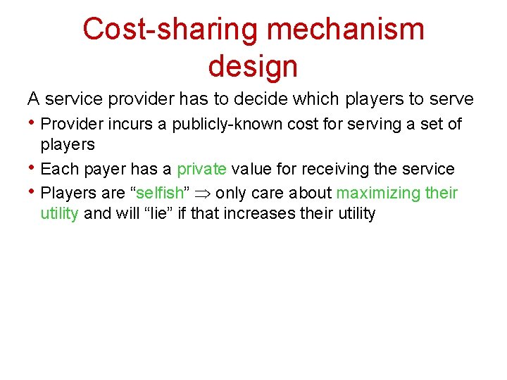 BlackBox Methods for CostSharing Mechanism Design Chaitanya Swamy