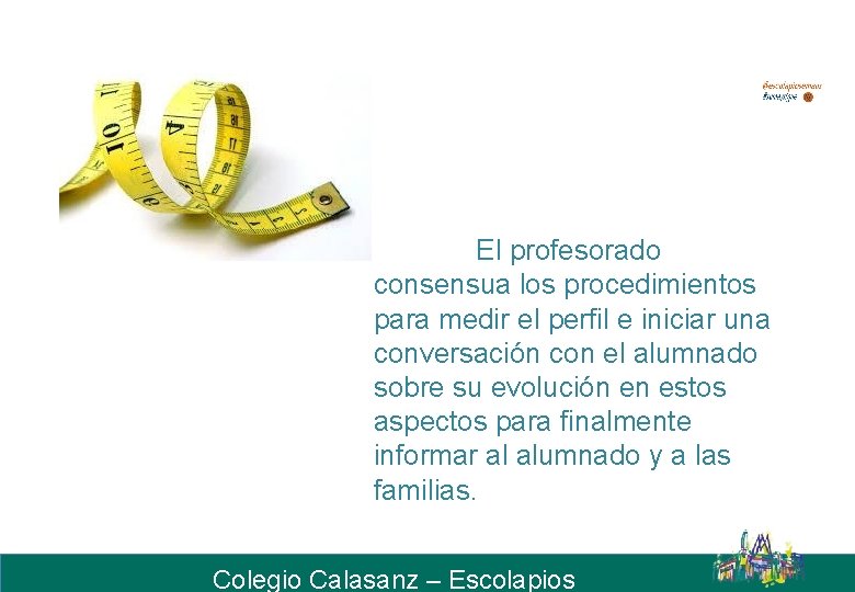 Rbrica de medicin del perfil del alumnado Colegio