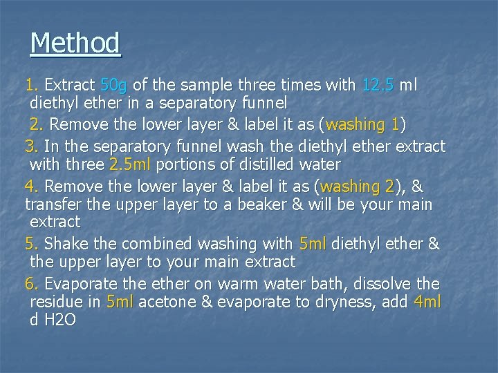 Analysis of fruit juices2 Determination of saccharin Objective