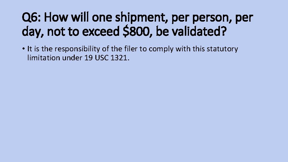 ECommerce Section 321 Entry Type 86 Andrew Park