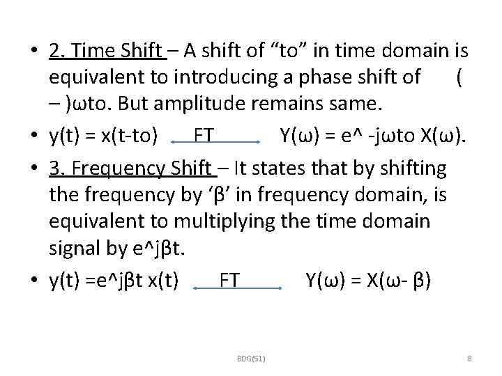 FOURIER TRANSFORM BDG51 1 FOURIER TRANSFORM FOURIER TRANSFORM