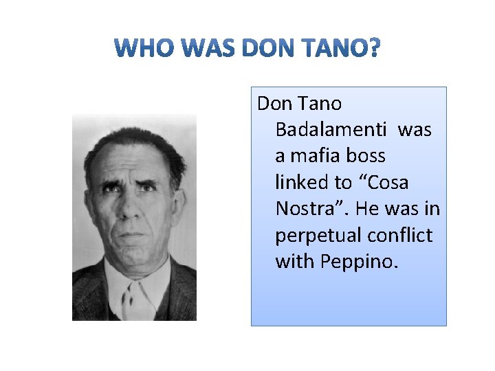 Peppinos life Realizzato da Fabio Militello Classe I