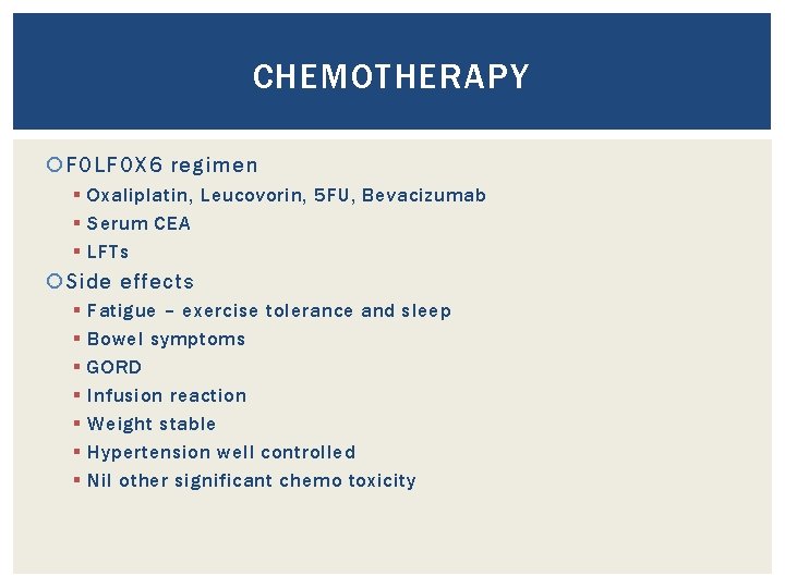 COLORECTAL CANCER Infusion Reactions INTRODUCTION Albert 83 M