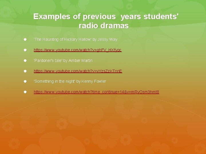 Radio drama From short story to short radio