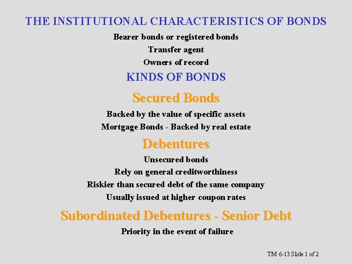 Chapter 6 The Valuation and Characteristics of Bonds