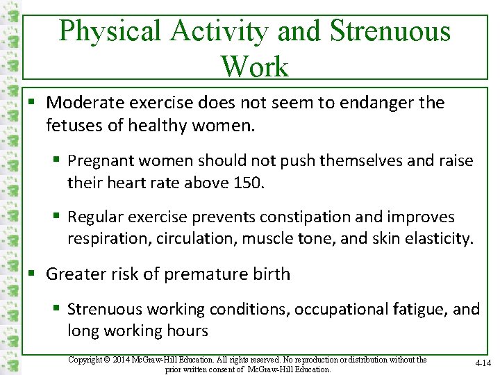 Chapter 4 Pregnancy and Prenatal Development Copyright 2014