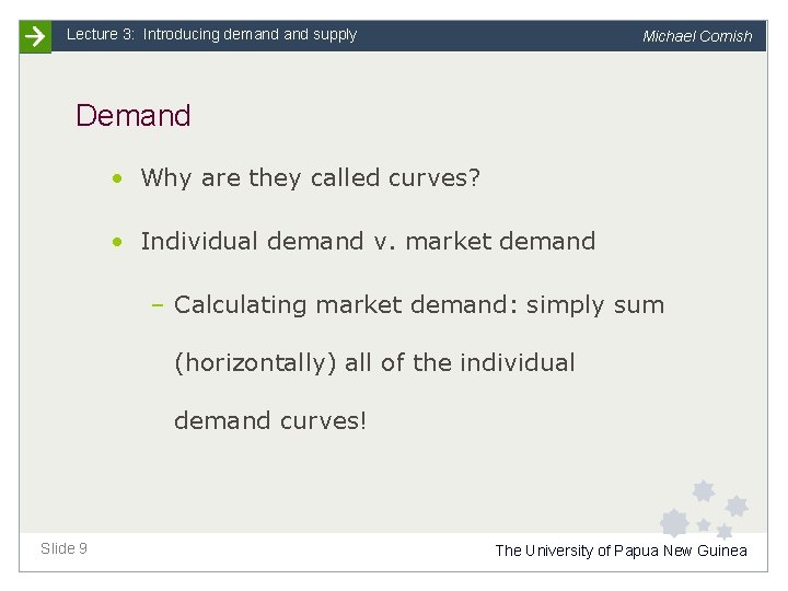Principles of Microeconomics Lecture 3 Introducing Demand Supply