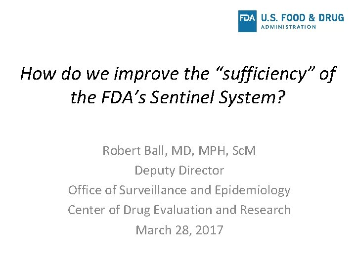 How do we improve the sufficiency of the