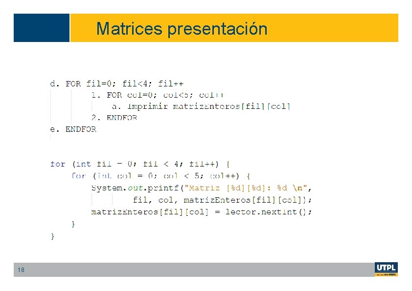 1 FUNDAMENTOS DE PROGRAMACIN CAPTULO 5 MATRICES Ing
