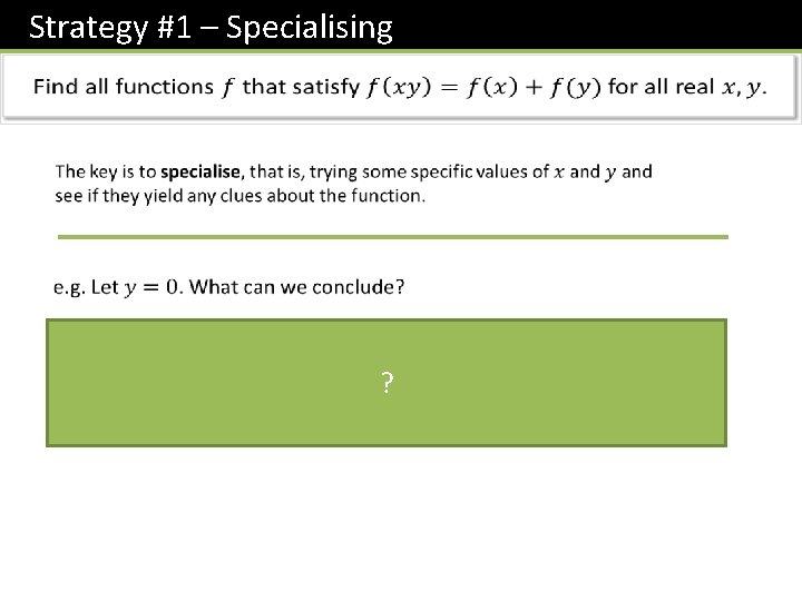 Topic 7 Functional Equations Dr J Frost jfrosttiffin