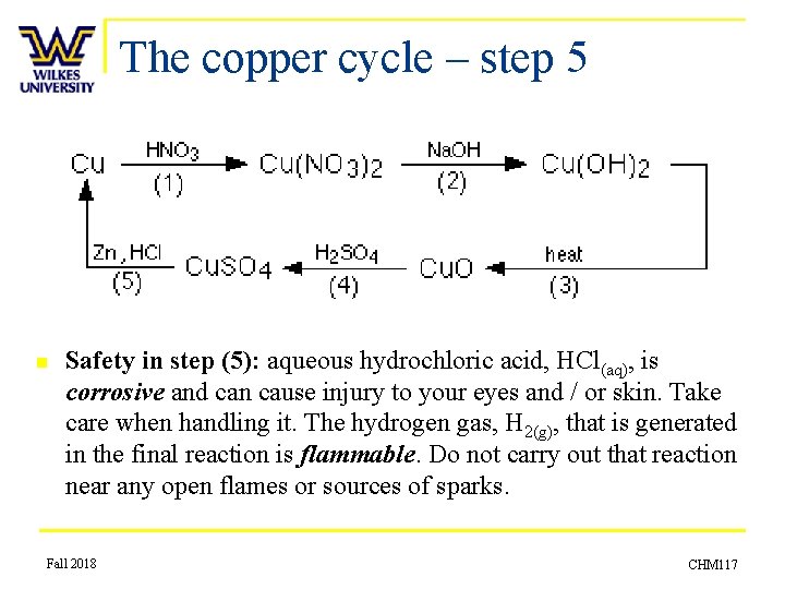 Conservation of Mass Recycling of Copper Objectives n