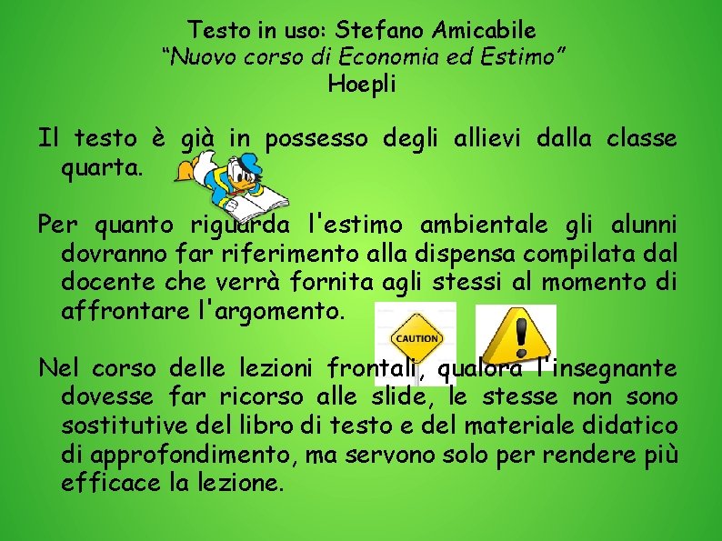 ESTIMO Estimo Disciplina che tratta dei criteri e
