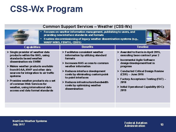 Next Gen Weather Programs CSSWx and NWP Examples