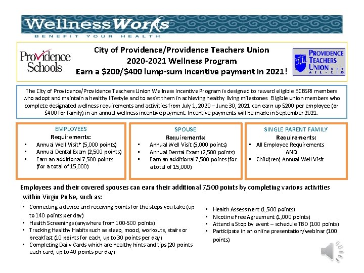 City of ProvidenceProvidence Teachers Union 2020 2021 Wellness