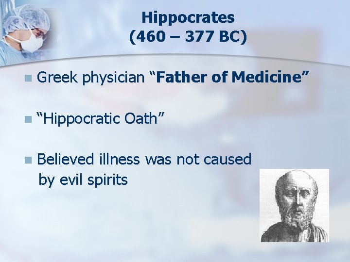 History of Health Care 4000 BC 3000 BC