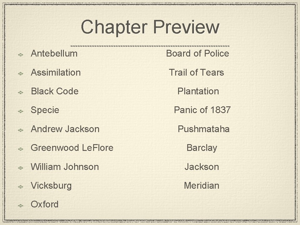 Politics Slavery and Antebellum Society Chapter 4 Chapter