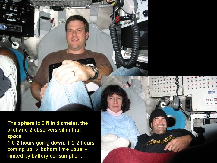 The sphere is 6 ft in diameter the