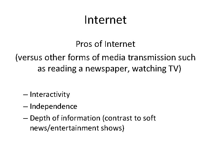 Soft News Effects Matthew Baum Examples of soft